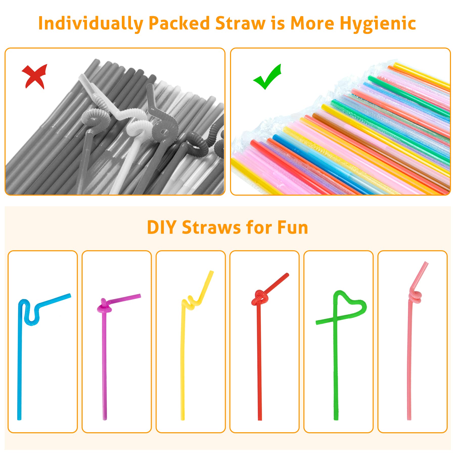 Ozera Drink Pouches, 100 Pcs Plastic Pouches with Straws Funnel, Reusable Clear Juice Pouches for Adults Fit Smoothie Ice Drink Fruit, Nuts, Coffee and Candy