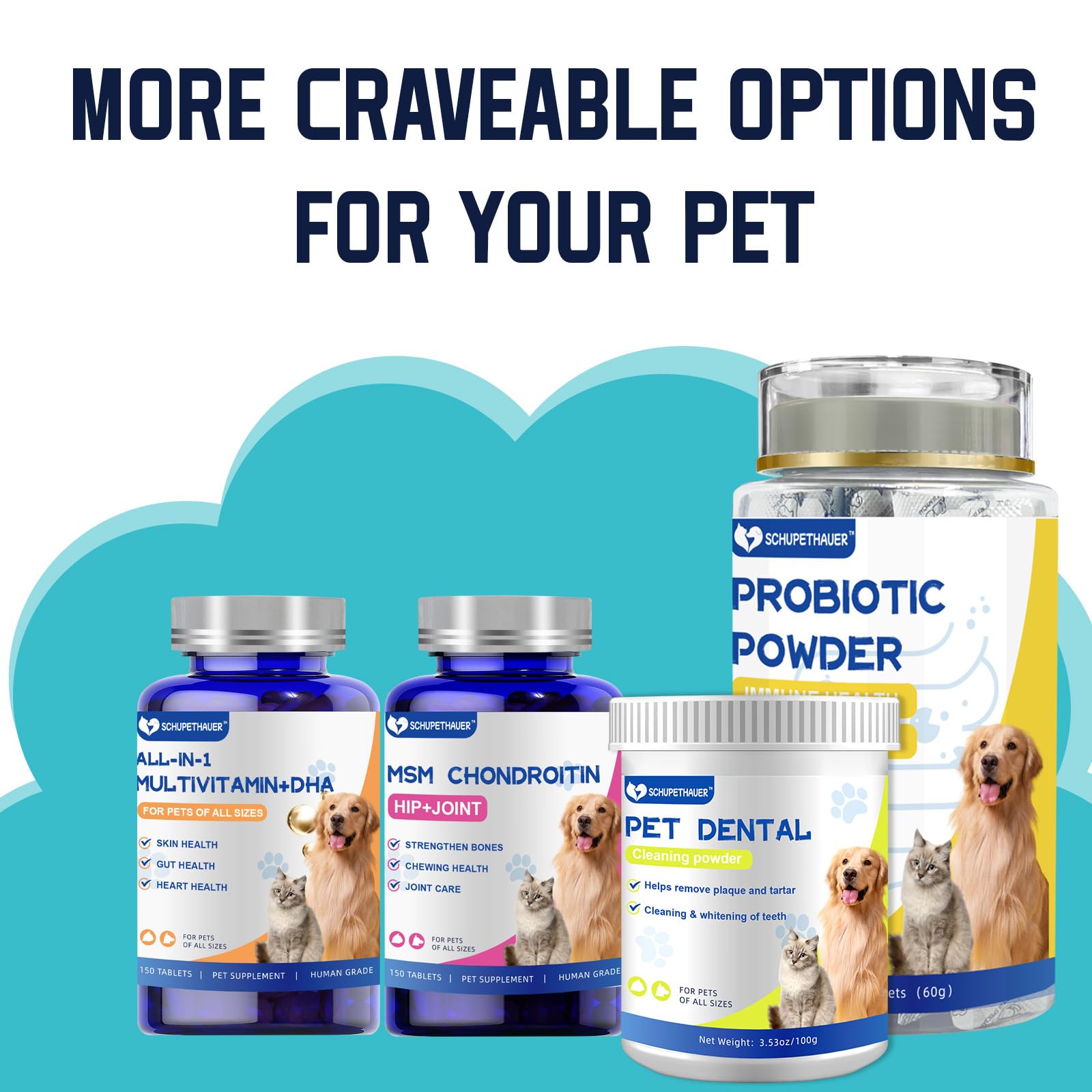 Pet Trace Mineral Supplement Tablets β Supports Nutritional Balance, Prevents Pica & Coprophagia, 150 Tablets