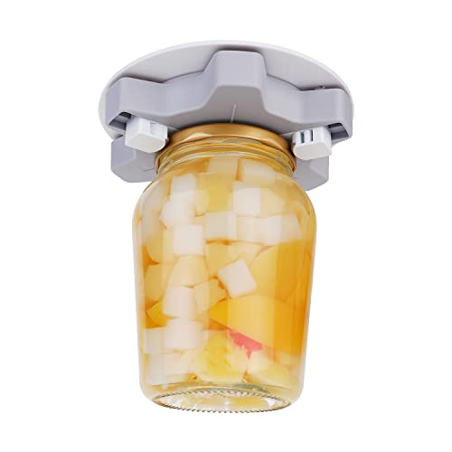 KITCHENDAO Jar Opener Under Cabinet for Weak Hands & Seniors with Arthritis, Effortless Lid Opener with 3 Grippers, Bottle Opener Can Opener Under Counter, Gift for Father Mother Grandpa Grandma Wife
