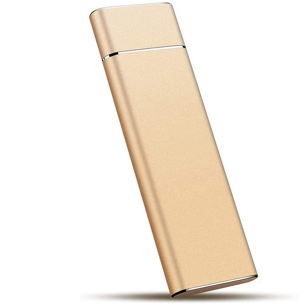 Portable External Hard Drive for Mac,PC,Desktop,Laptop-Portable Hard Drive External USB 3.1 Hard Drive,Date Storage External Hard Drive 1TB,Ultra Slim & High Capacity,VOYAH-HDD04(1TB,Gold)