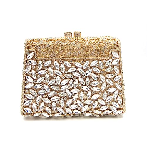 MJWDP Bridal Wedding Party Purse Women Evening Party Handbag Clutches Elegant Crystal Purses (Color : E, Size : 1)