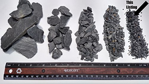 Natural Slate Stone - Less Than 1/8 inch Slate Gravel for Miniature or Fairy Garden, Aquarium, Model Railroad & Wargaming 8oz