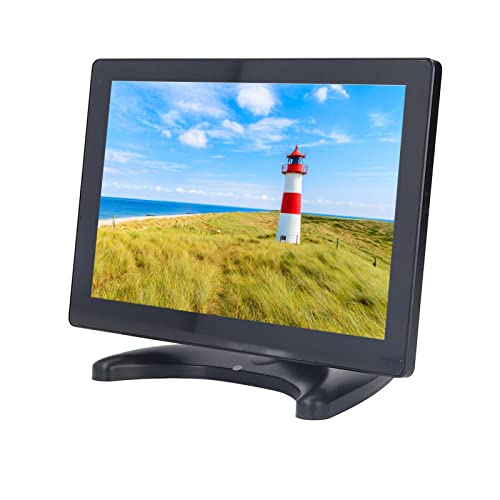 Portable Monitor, Computers with Multiple Interfaces Monitor Wide Application HD Color Adjustable Bracket 10.1in with USB Cable for DVR (US Plug)