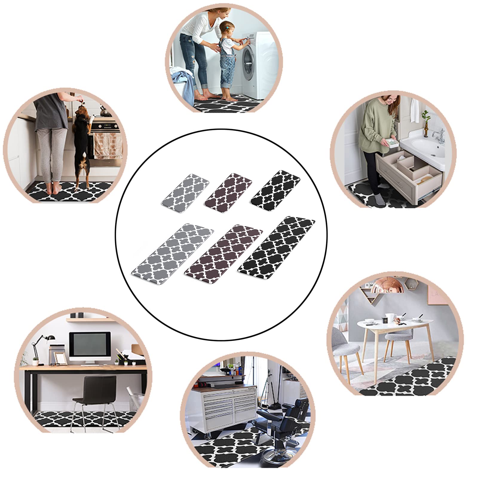 Kitchen mat,Cushioned Anti Fatigue Indoor Mat Kitchen Floor mat Rug Non Slip Waterproof Easy to Clean Ergonomic Comfort for Kitchen Floor Home Sink Laundry