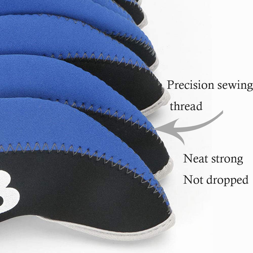 Golf Iron Covers 10pcs/set Neoprene Many Color Choice Closely Protector for Club Mens Elasticity Protable(3-9 Pw A Sw) Number