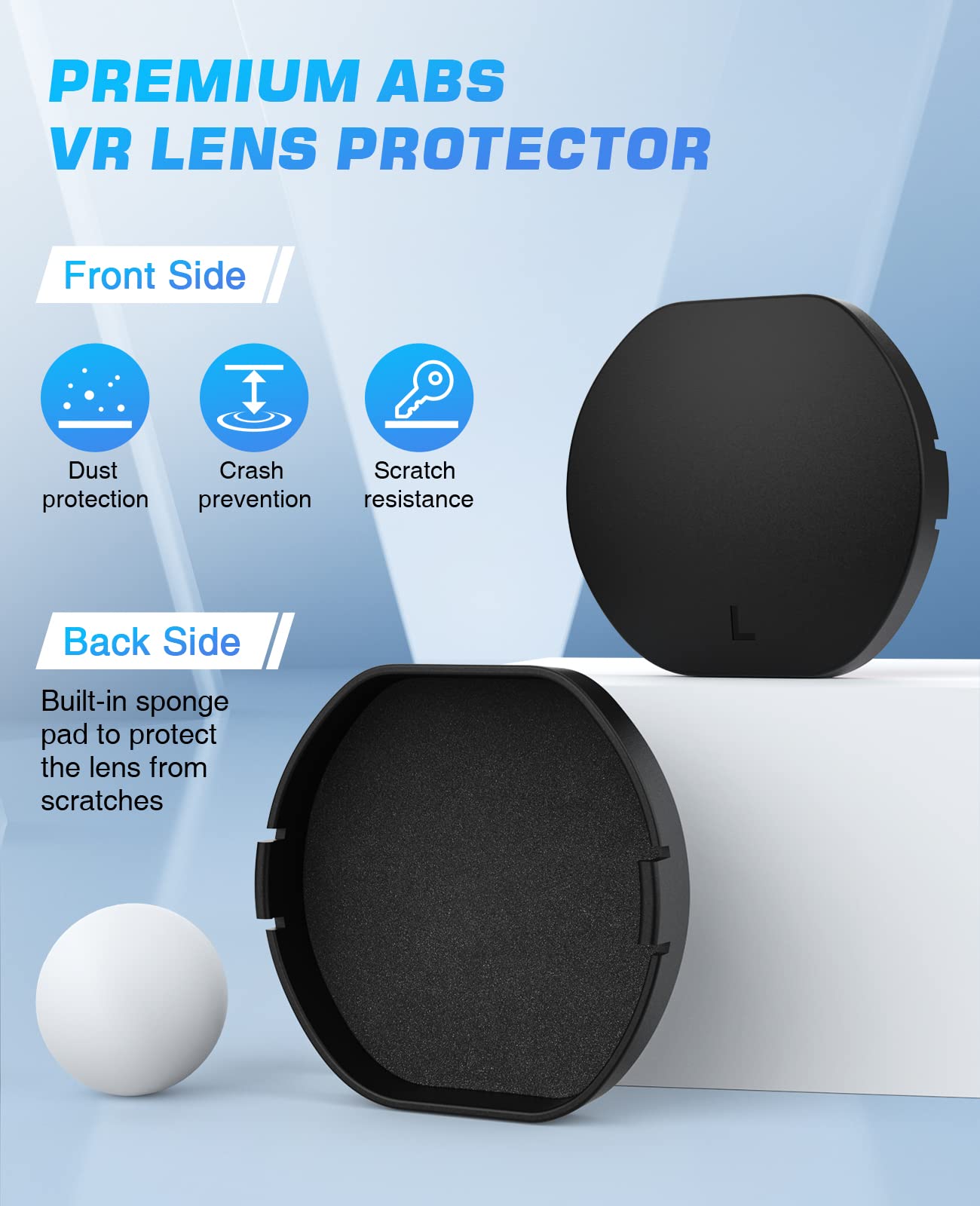 MoKo PS VR2 Accessories Kit Compatible with PlayStation VR2 with 2 Silicone Pad Kit Handle Grip for VR2 Sense Controller & 1 Anti-dust Cover for PS VR2 Lens, Easy to Install, Precise Cut, Anti-Sweat