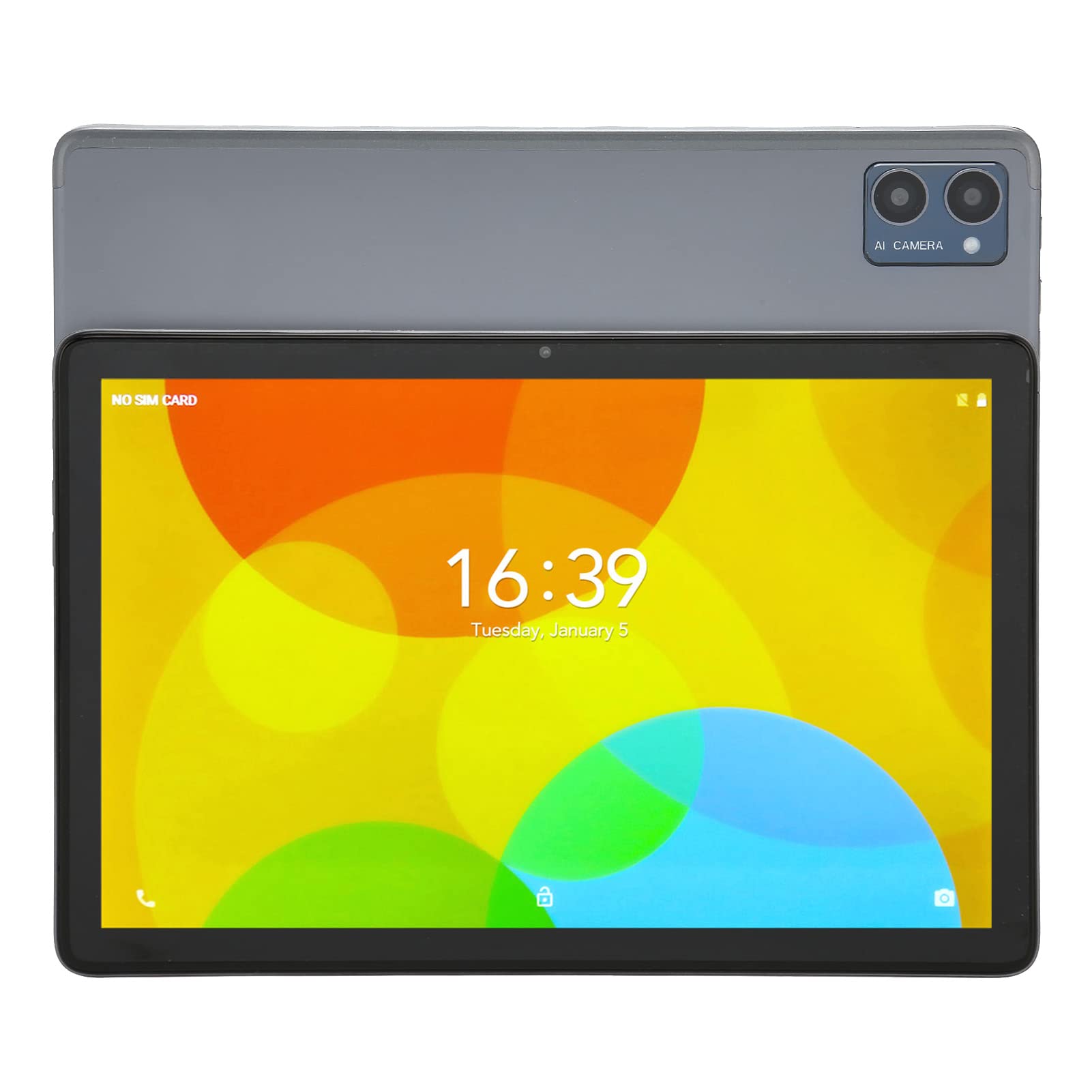 Honio 10.1 Inch Tablet, FM Radio Dual Speakers Octacore HD Tablet US Plug 100β240V 8GB RAM 128GB ROM for Learning (Grey)