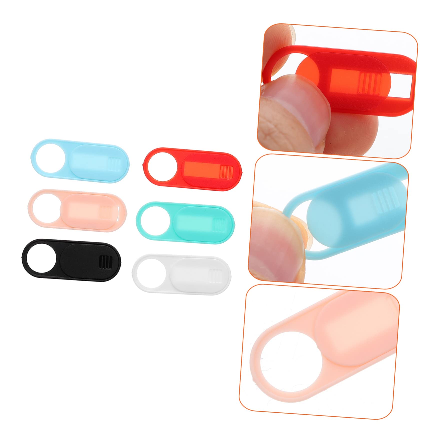 NUSITOU 6pcs Lens Cover Computers Laptops Webcam Privacy Lens Protector Laptop Camera Protector Inside Car Camera Notebook Inside The Car Abs Environmental Protection Material Plastic