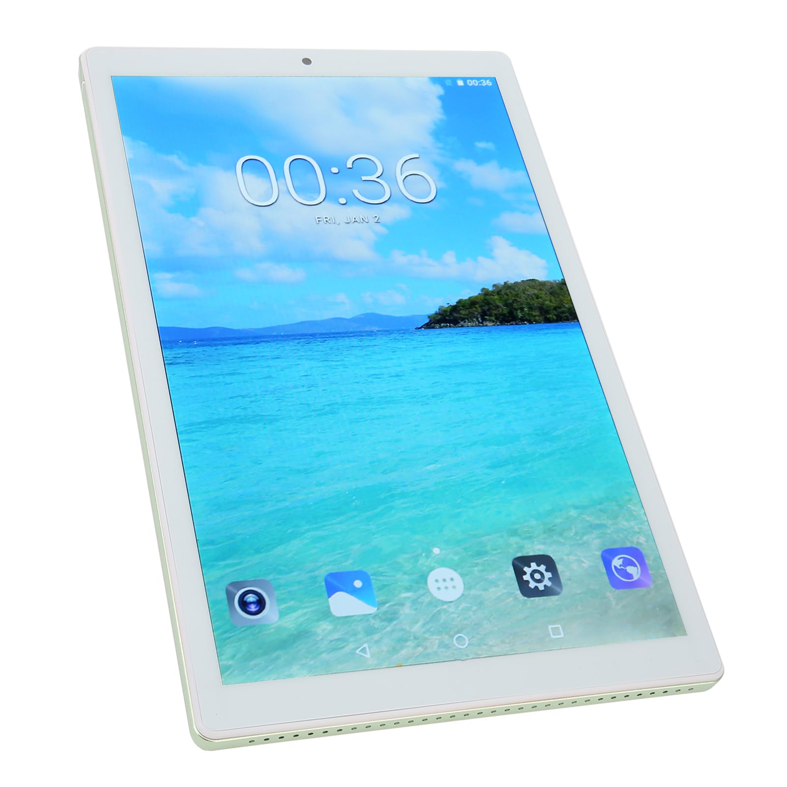 Honio HD Tablet, 10.1 Inch HD Tablet Front 5MP Rear 8MP Octacore Processor USB C Port US Plug 100β240V Support 5G WiFi (Green)