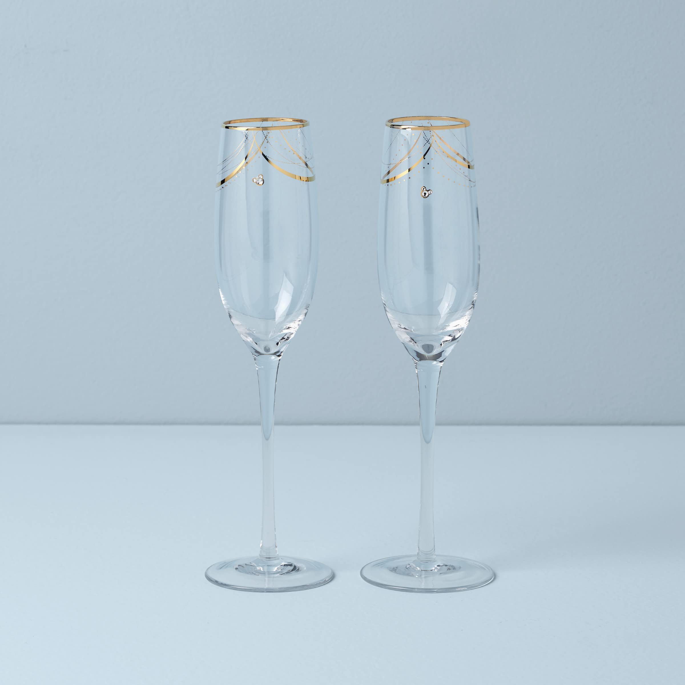 Lenox Disney Bridal 2Pc Toasting Flutes, 0.90, Clear