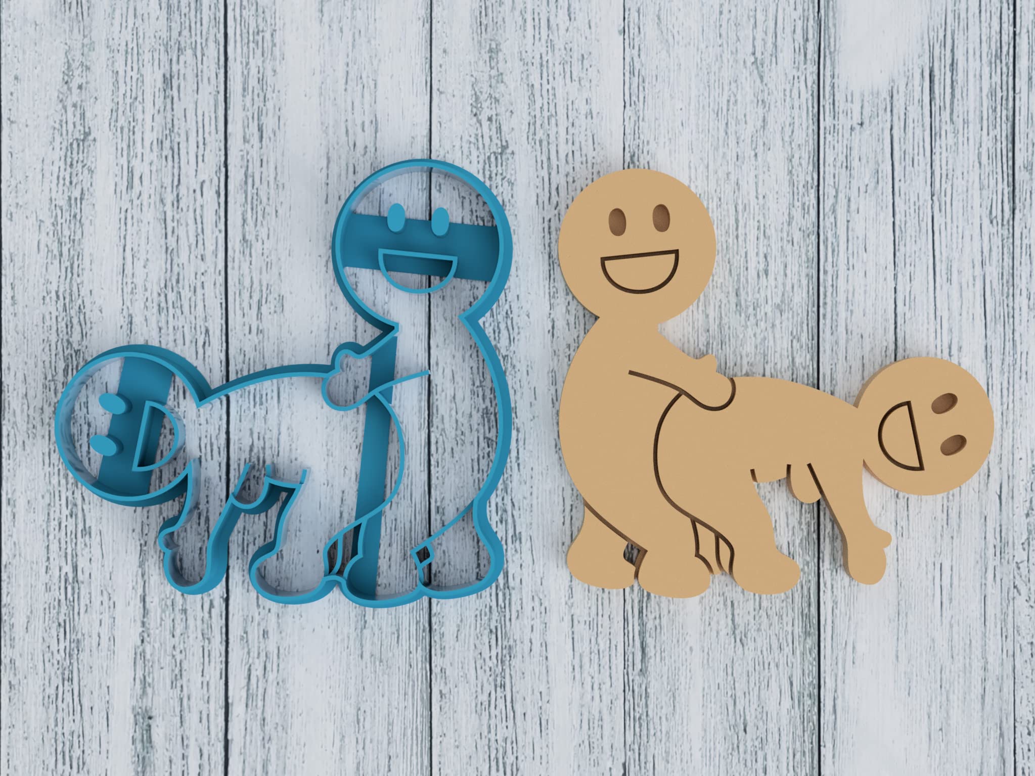 Naughty - Sex Couple - Doggy Style - Cookie Cutter / Sugar Cookie / Fondant / Clay (1071), Blue, 5 inch