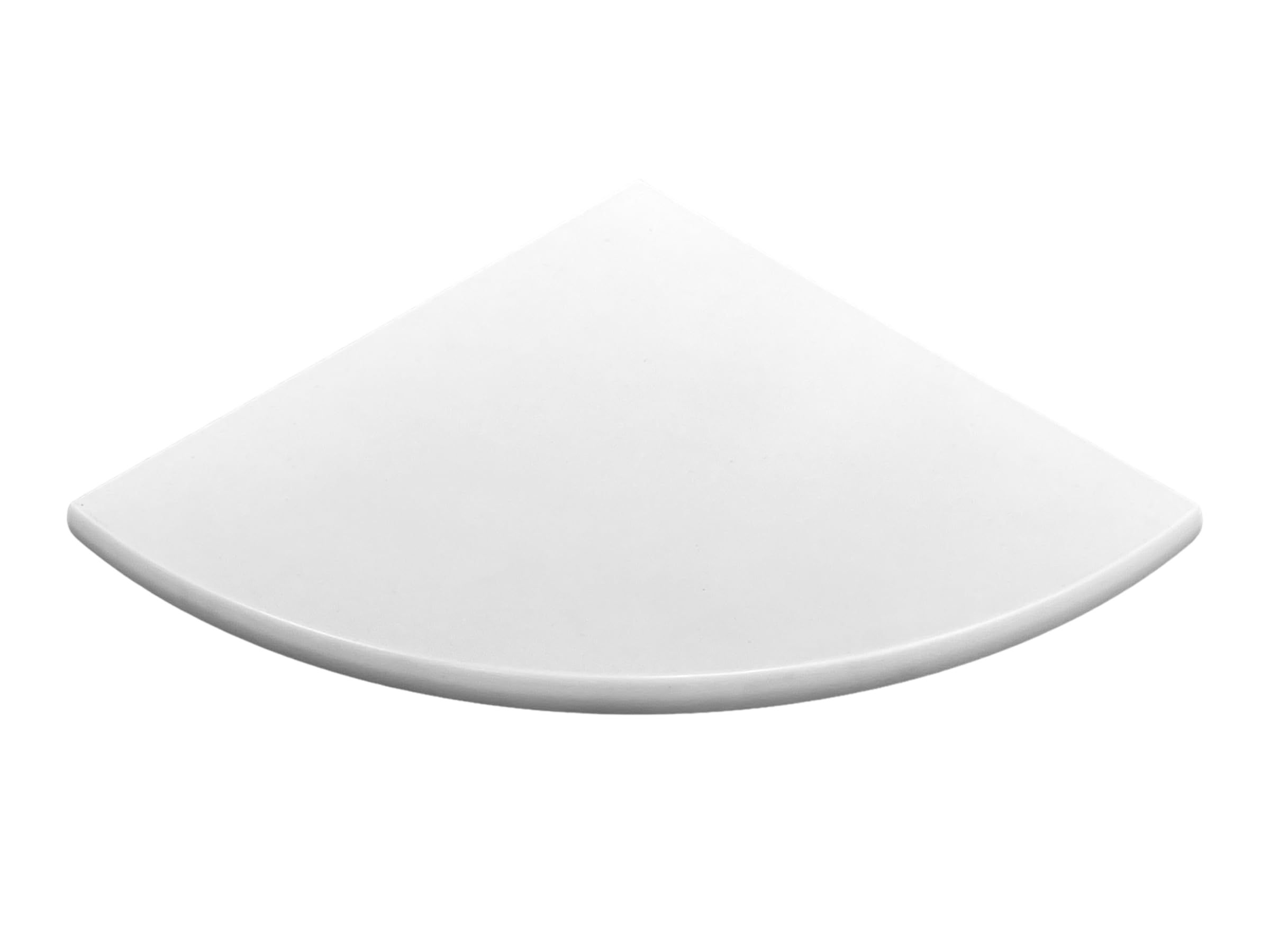 Threshold.Shop 18 Inch Super White Engineered Marble Corner Shower Seat Bathroom Caddy, Wall Mounted Shower Shelf, Classic Flatback Design