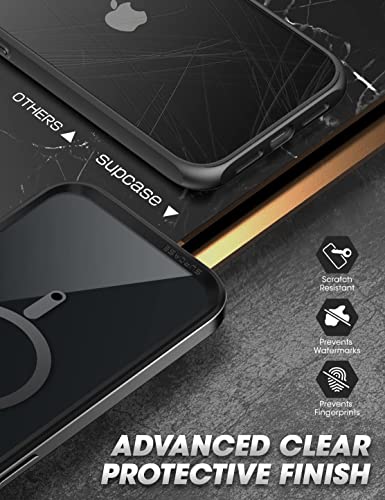 SUPCASE Unicorn Beetle EdgeMag Case for iPhone 14 Pro 6.1", Compatible with MagSafe Slim Frame Clear Protective Case with Built-in Screen Protector (Black)
