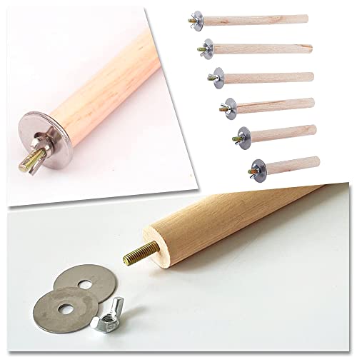QBDIANGEN 6 Pcs Birdcage Non-Toxic Parrot Stands Parakeet Perch Bird Stands Parrot Grinding Claw Sticks for Bird Roost