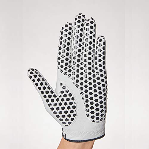 GOLFSKIN Golf Gloves for Men Black Honey Comb Design (X-Small)