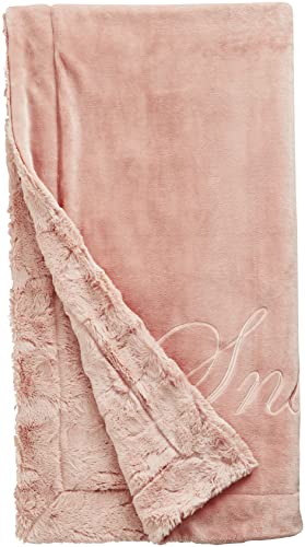 PJ Salvage Women's Loungewear Luxe Plush Blanket, Blush, 1SZ