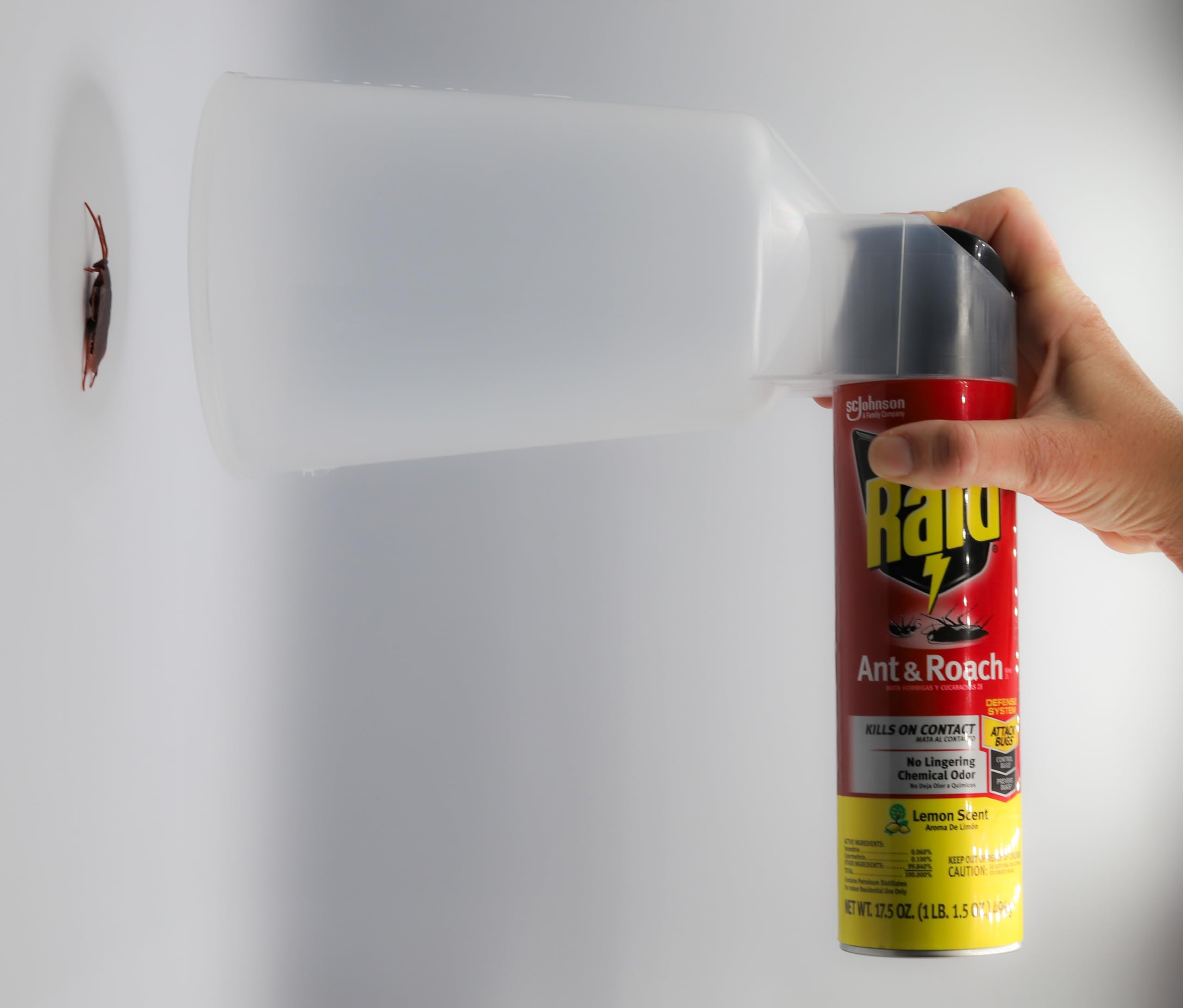 Trap'd - Large Plastic Cone Attachment for Bug Spray Cans, Helps Trap Roaches, Spiders, & Insects Reducing Overspray & Mess