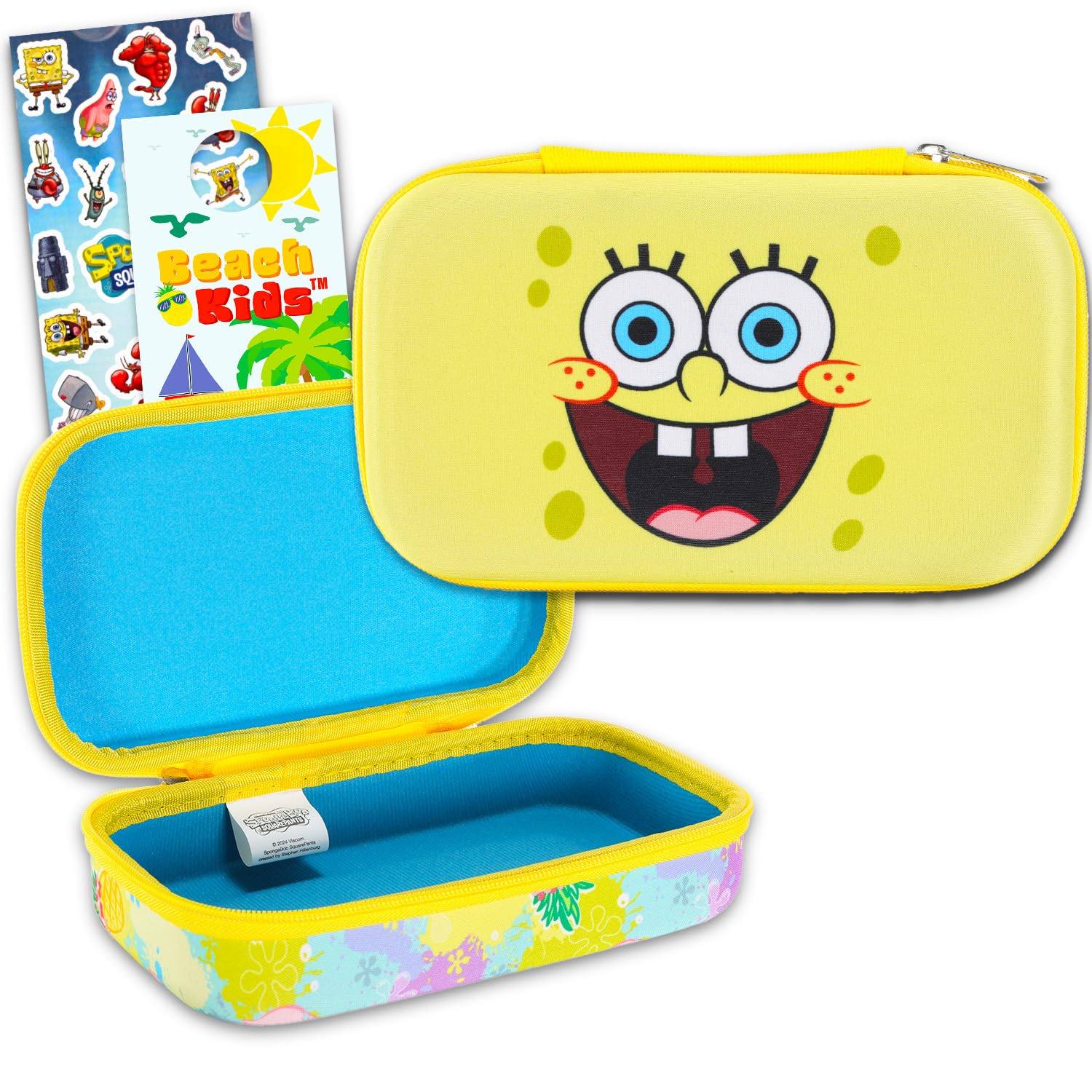 SpongeBob Pencil Case - SpongeBob Pencil Bag Bundle with SpongeBob SquarePants Pencil Case, Stickers, More | SpongeBob School Supplies for Kids, Boys, Girls