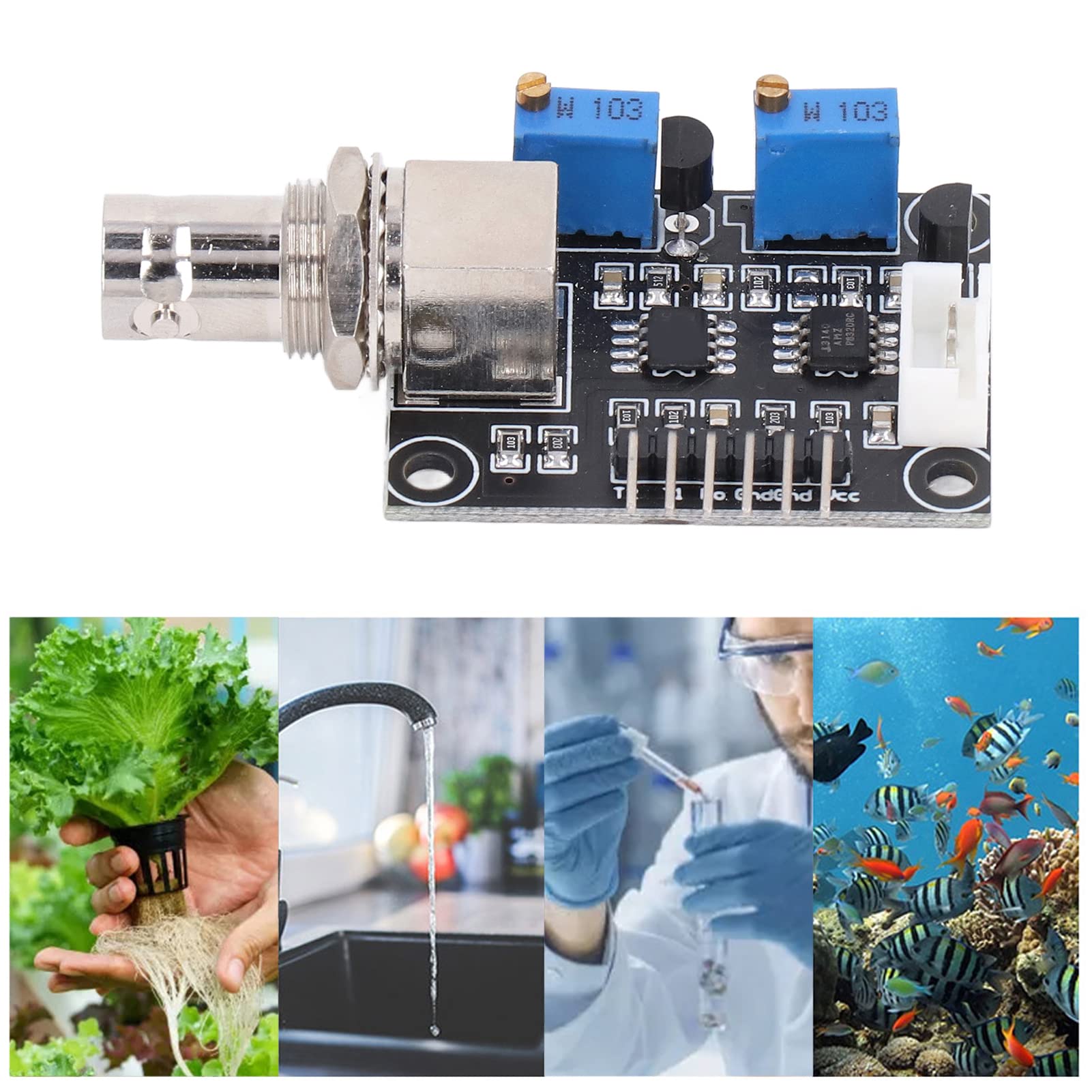Value Sensor Module, Detection Sensor BNC Connector Digital Probe Monitor Kit PH0β14 Value