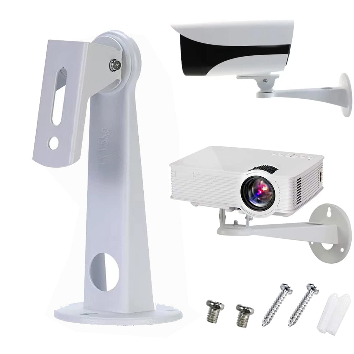 PUYREEINN Universal CCTV Security Camera Mounting, IP Camera Bracket, Aluminum Alloy Indoor Outdoor Wall Ceiling Mount for CCTV Security Cameras/IP Cameras/Dome Camera(1 Pack)