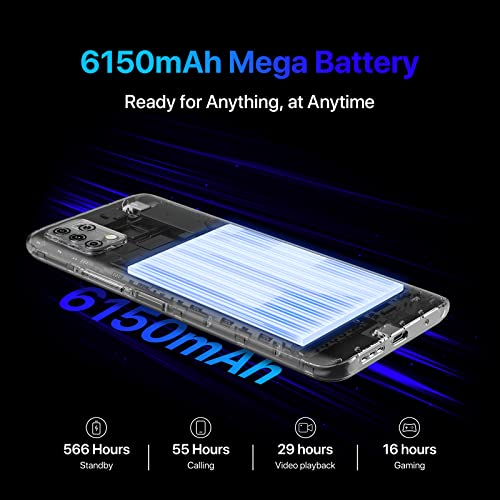 UMIDIGI Power 5S(4+32GB) Unlocked Cell Phone, 6.53" Full Screen, 6150mAh Battery Android Phone, Global Version Dual 4G Volte SmartphonesâŚ