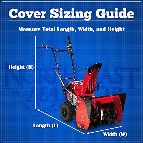 NEH Premium Waterproof Snow Blower Cover - (47" x 30" x 37") - Superior All Weather Protection Storage Cover - Black