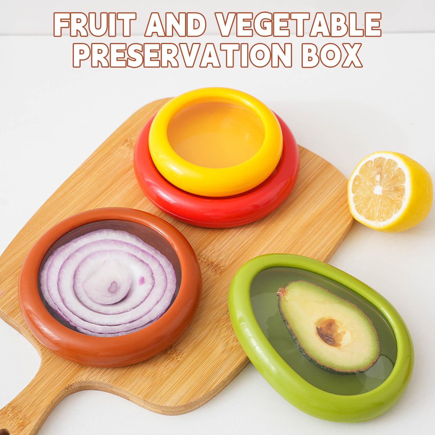 Silicone Fruit Storage Box - Set of 4 Reusable Storage Containers for Fridge - Ideal for Tomatoes, Avocados, Onions, Lemons, and Potatoes
