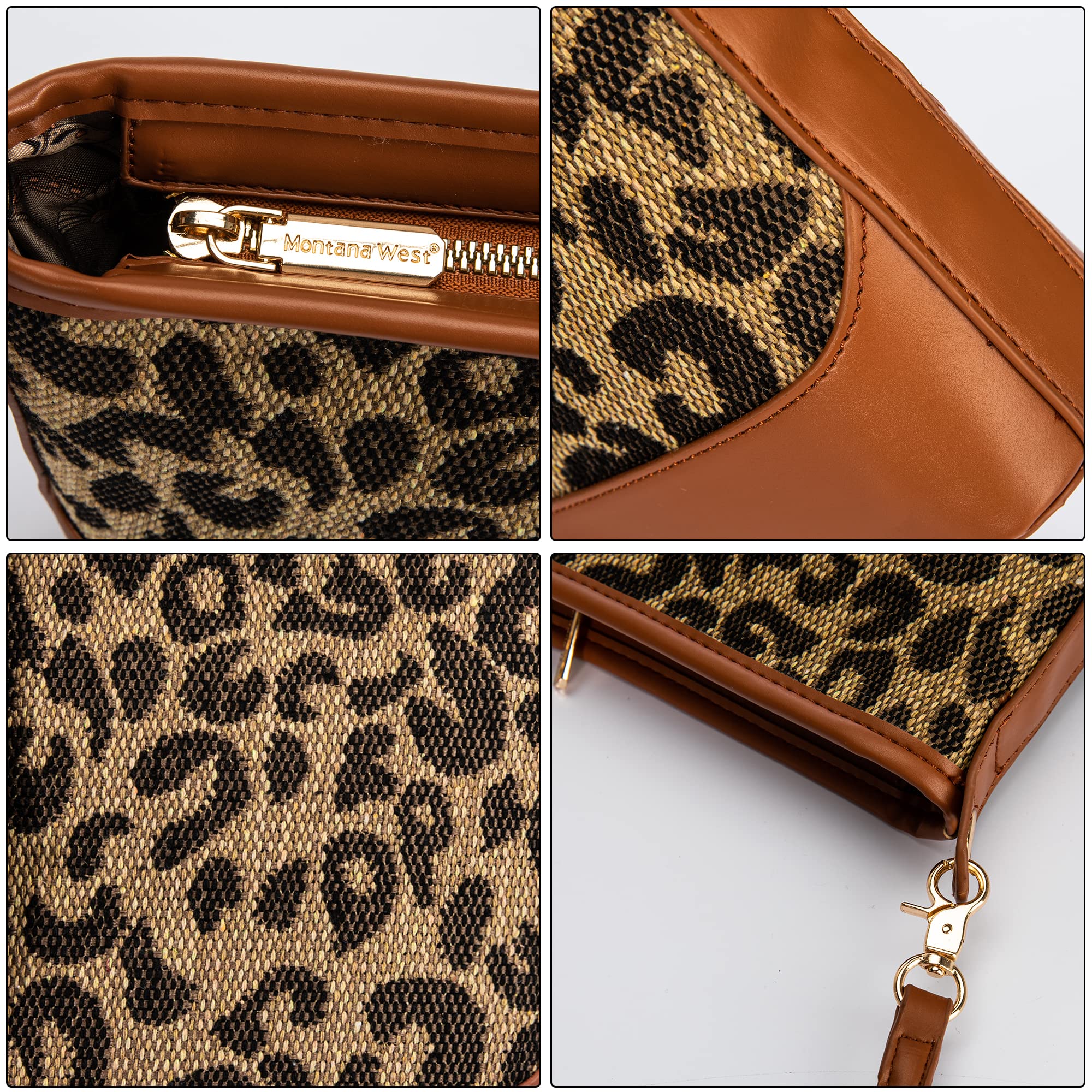 Montana West Crossbody Bag 2 pcs Purses Set Small Leopard Handbags with Wallet for Women MWC2-114LP