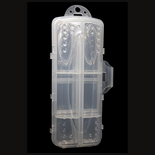 Lure Organizer Box, 12 Grids Transparent Bead Storage Organizer Case, Durable and Portable Storage Container for Beads Crafts Fishing Tackles Yuans