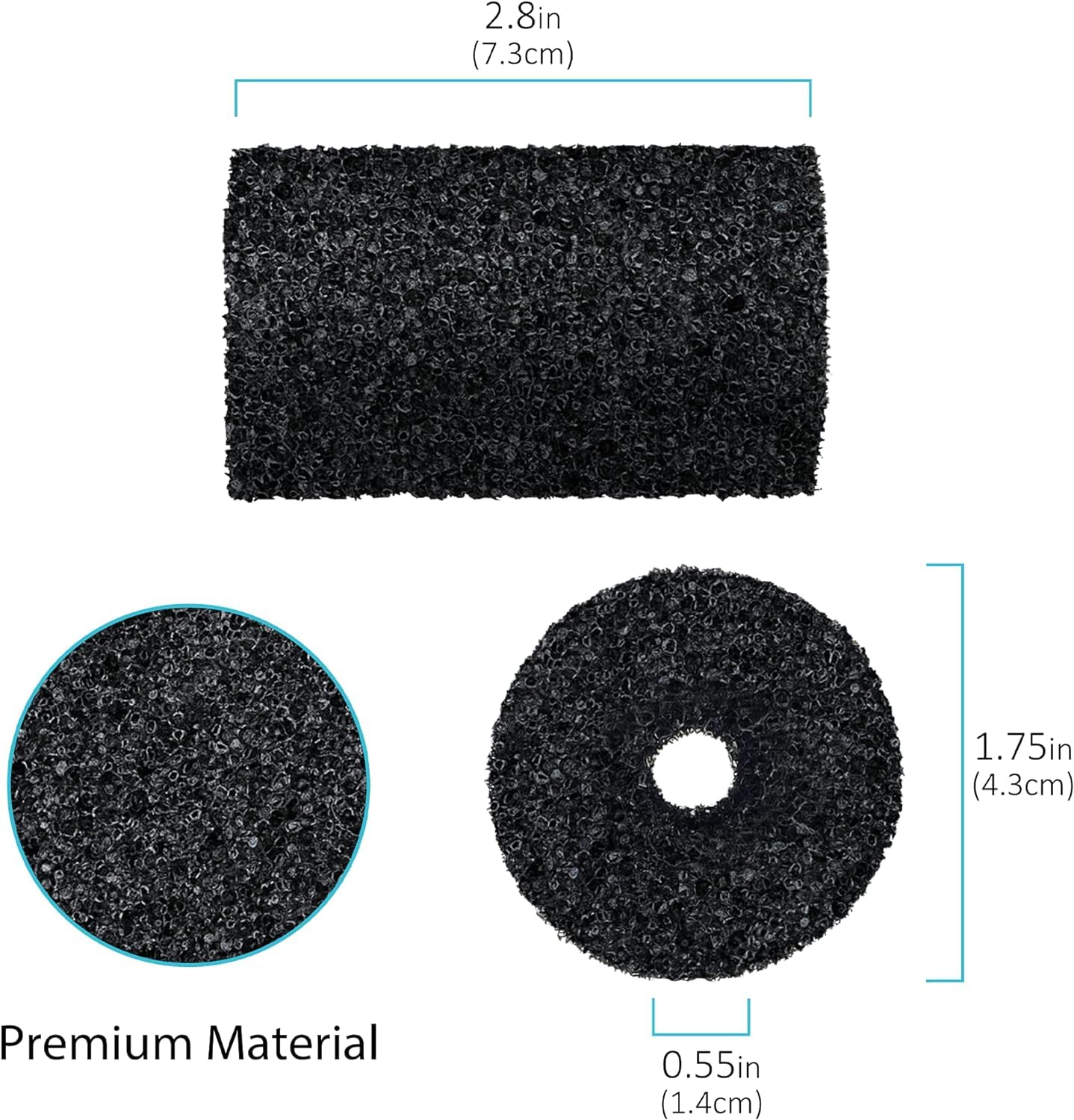 muscccm for Polaris Pool Cleaner Parts, 6 Pack Sweep Hose Tail Scrubbers Replacement for Sweep Pool Cleaner Fits Polaris 180 280 360 380 480 3900