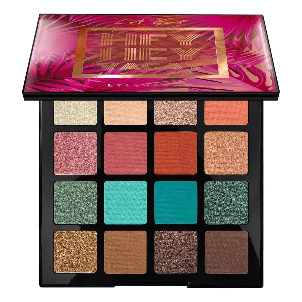 L.A. Girl Hey Hey Vacay 16 Colors Eyeshadow Palette, Good Times & Tan Lines