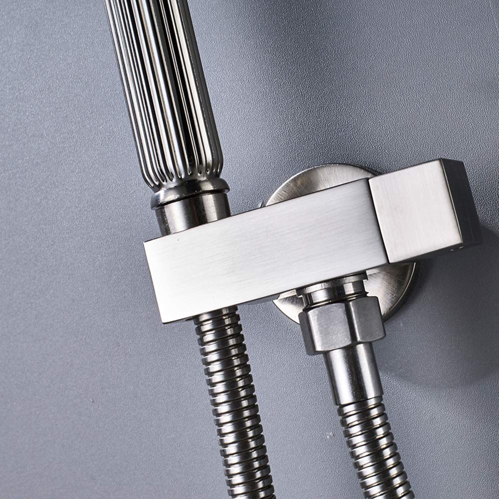 Wall Mount Bidet Sprayer Faucet Set with Cold Water Brass Handheld Toilet Bidet Attachment Pressure Sprayer Single Handle/Brushed Nickel a (Brushed Nickel a)