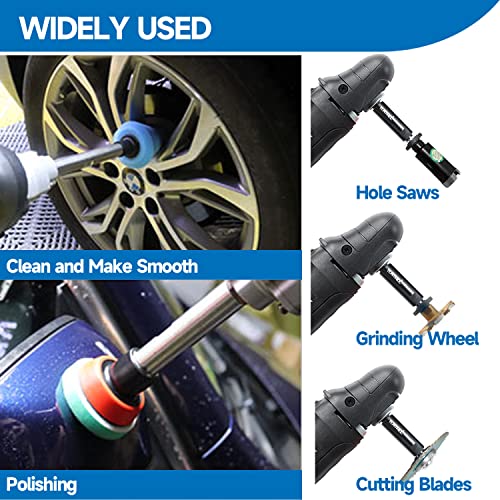 TUNTROL 5/8"-11 Thread Rotary Extension Shaft Set, 3" & 5" Aluminum Connecting Rod Extender for Car Polisher, Angle Grinder, Backing Plate