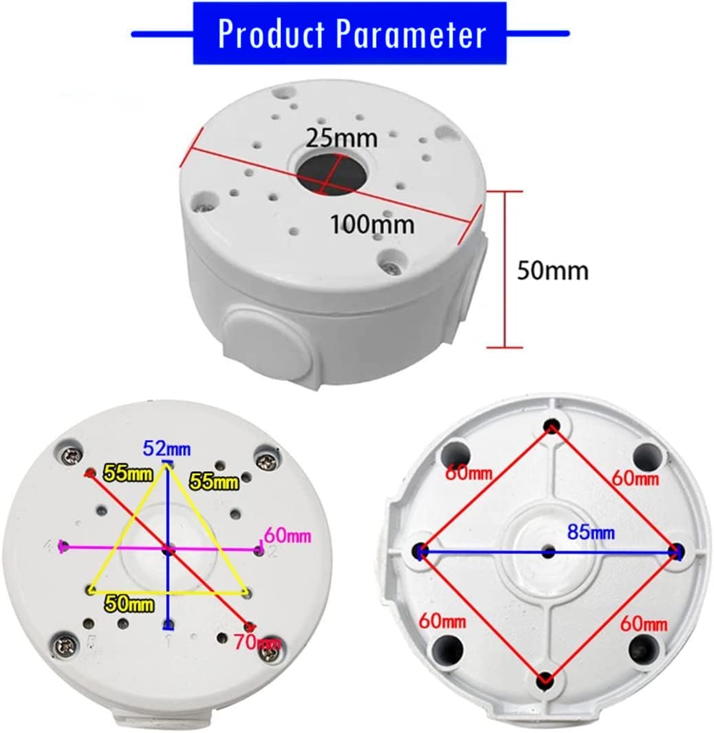 OdiySurveil CCTV Camera Junction Box, Universal Junction Box Compatible with Arlo Solar Panel and Reolink Solar Panel,Outdoor/Indoor Use CCTV Junction Mounting Box