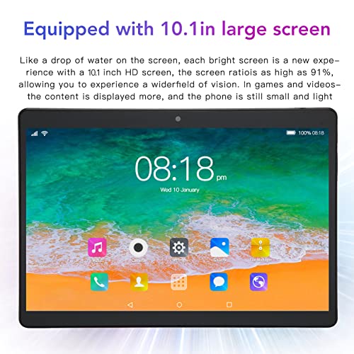 PUSOKEI 10.1in Tablet for Android 12,6GB RAM 128GB ROM,2.4G 5G Dual Band WiFi,Front 200W Rear 500W Dual Camera,1960x1080 IPS Display,MT6592 10 Core CPU,8800mAh(#2)