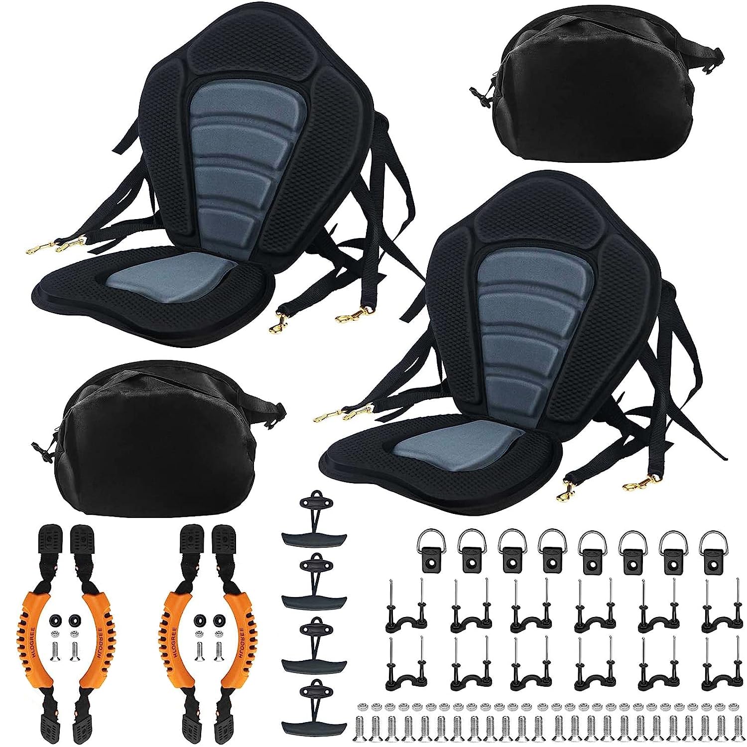 HLOGREE 1/2PCK Kayak Seats,Thicken Seat Cushion for Kayak,Padded Kayak Seat,Canoe Seats with Back Support,Kayak Replacement Parts,Kayak Seat Cushion,for Yak Ocean Sup Canoe,with Kayak Accessory