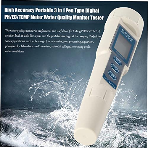 Portable Multi-functional Water Tester - Digital pH/EC/TEMP Meter for Accurate Water Quality Testing - Pen Type Tester with High Accuracy Results