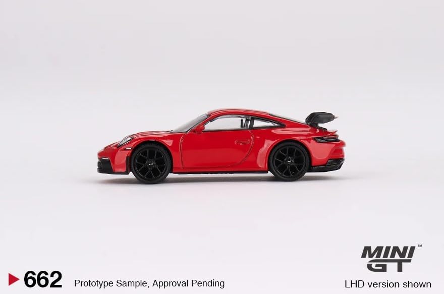 True Scale Miniatures Model Car Compatible with Porsche 911 (992) GT3 Guards Red 1/64 Diecast Model Car MGT00662