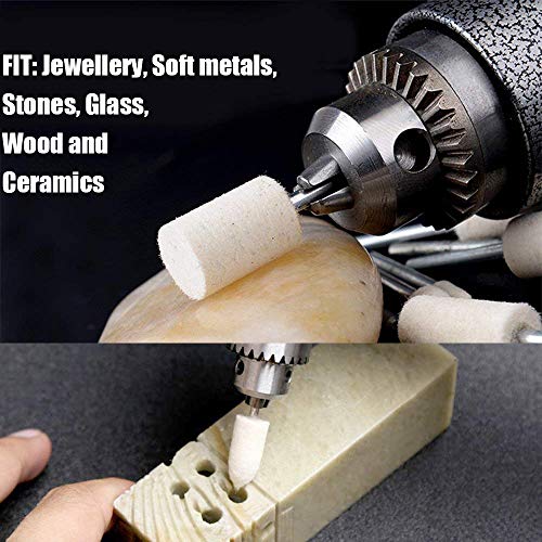 Polishing Buffing Wheel for Dremel Polishing Kit,Point & Mandrel Kit,for Dremel Rotary Tools - Accessories Kit Fit - 1/8 Inch Shank(111Pcs)