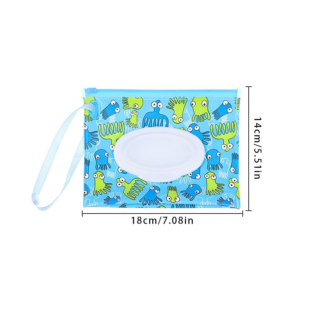 Portable Refillable Wet Wipe Container,Reusable Wet Wipe Pouch,Wipe Dispenser Container,Baby Travel Wet Wipe Holder Wipes Case(1)