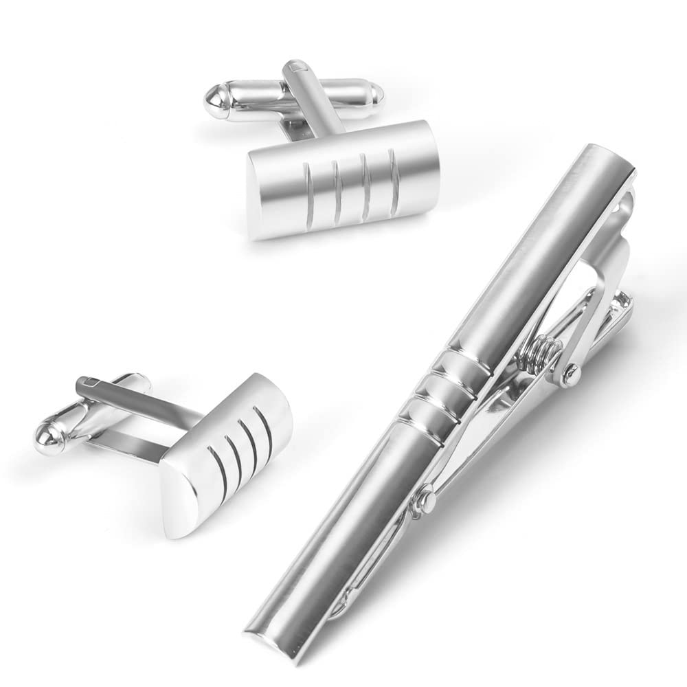 Men's tie Clip Cufflinks Tie Clip Cufflinks Set Fashion Men's Shirt Cufflinks Collar Clip Set