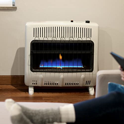 Mr. Heater 30,000 BTU Vent Free Blue Flame Natural Gas Heater MHVFB30NGT, White