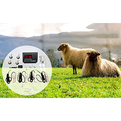 OHYAS Livestock Scale Kit for Animal Platform Scale, Steel Beam Compression Load Cell Scale Floor Scale for Cattle Goat Pigs Horse Sheep with Weighting Indicator 6600lbs