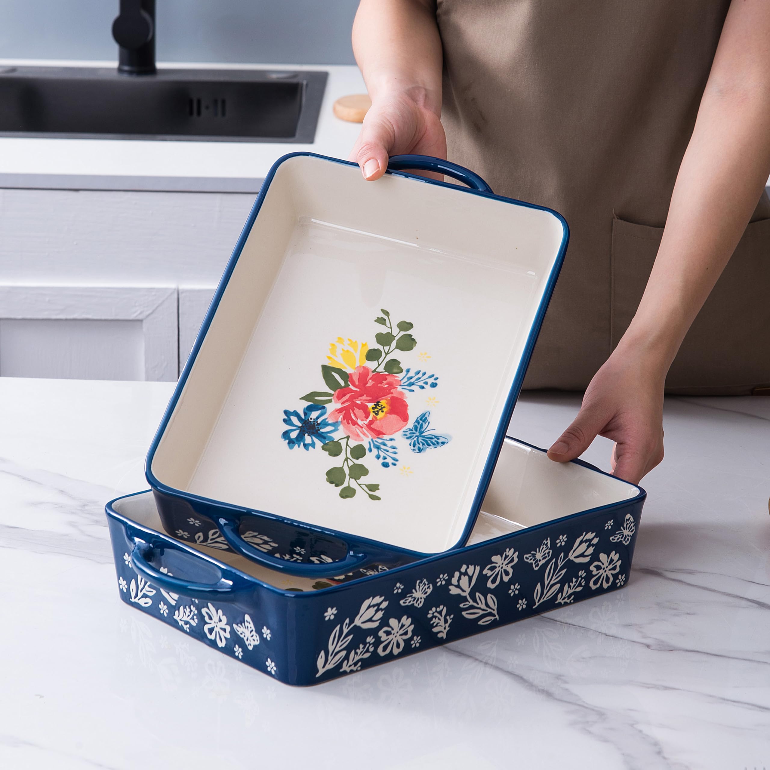 Wisenvoy Casserole Dish 9x13 Baking Pan Casserole Dishes For Oven Baking Dish Ceramic Lasagna Pan Baking Dishes For Oven