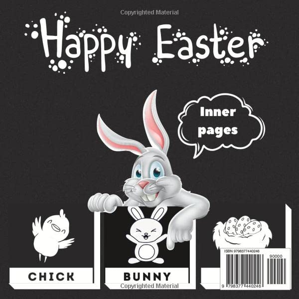 My First Easter High Contrast Baby Book For Newborns 0-12 Months: 30+ Cute Black & White Pages With Illustration Images To Develop Babies Eyesight | ... Girls, Boys (Easter Stuffers For babies)