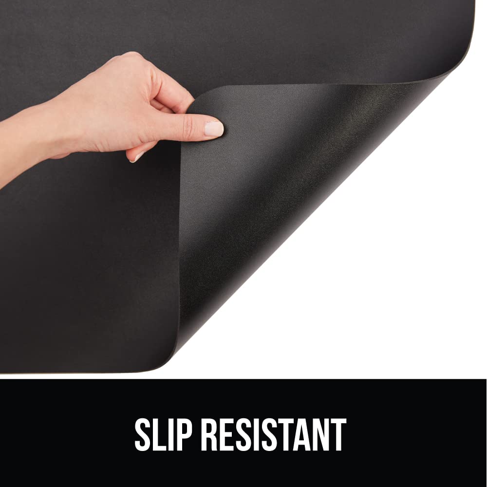 Gorilla Grip Desk Mat, Non Slip and Heat Resistant Mouse Pad, Soft PU Leather Pads, Dual Sided Blotter, Desktop Protector Covers for Home Office Keyboard Laptop Computer and Writing, 35.4x17, Gray