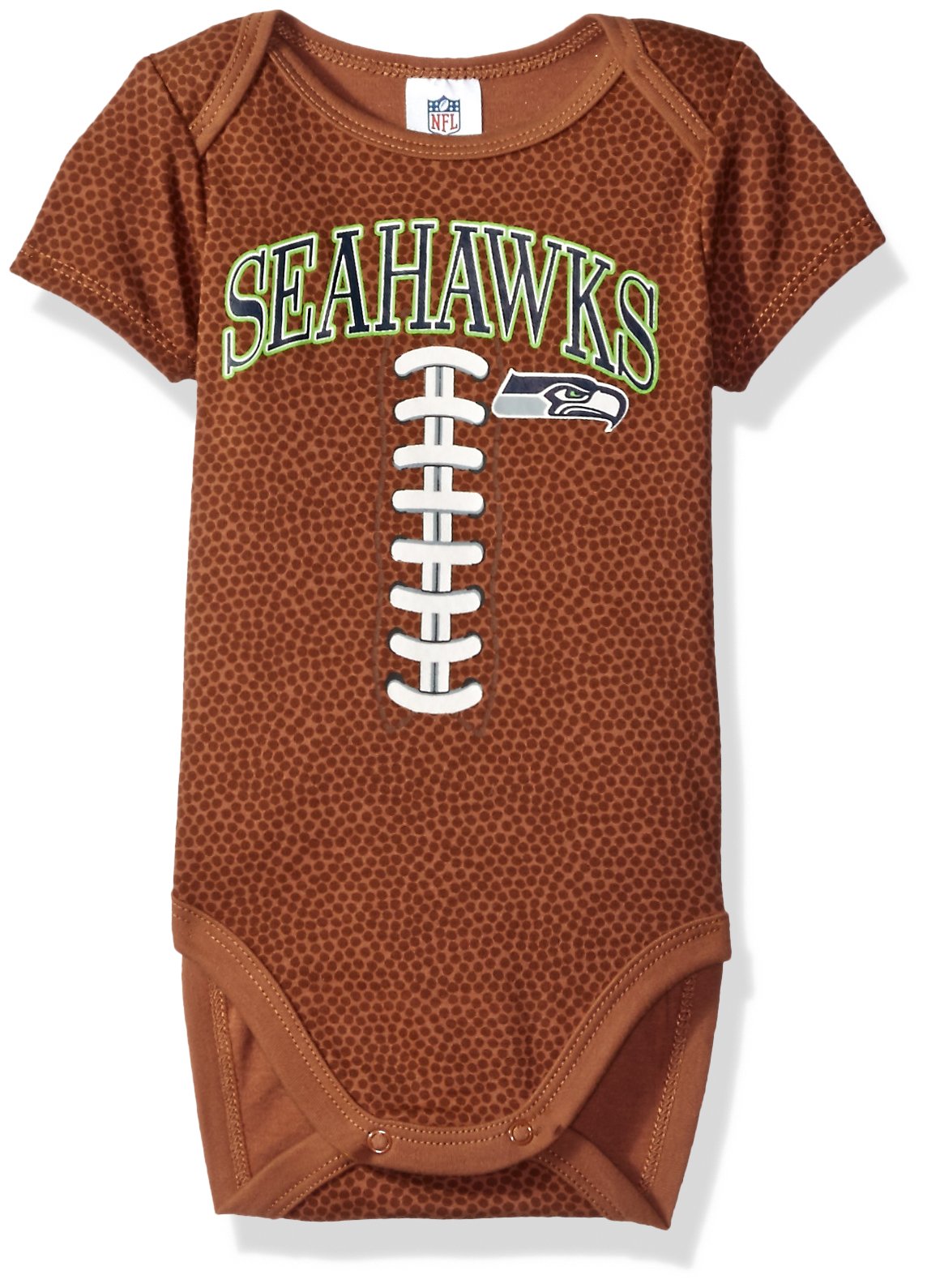 GERBER NFL Carolina Panthers Unisex-Baby Short-Sleeve Bodysuit, Brown, 18 Months