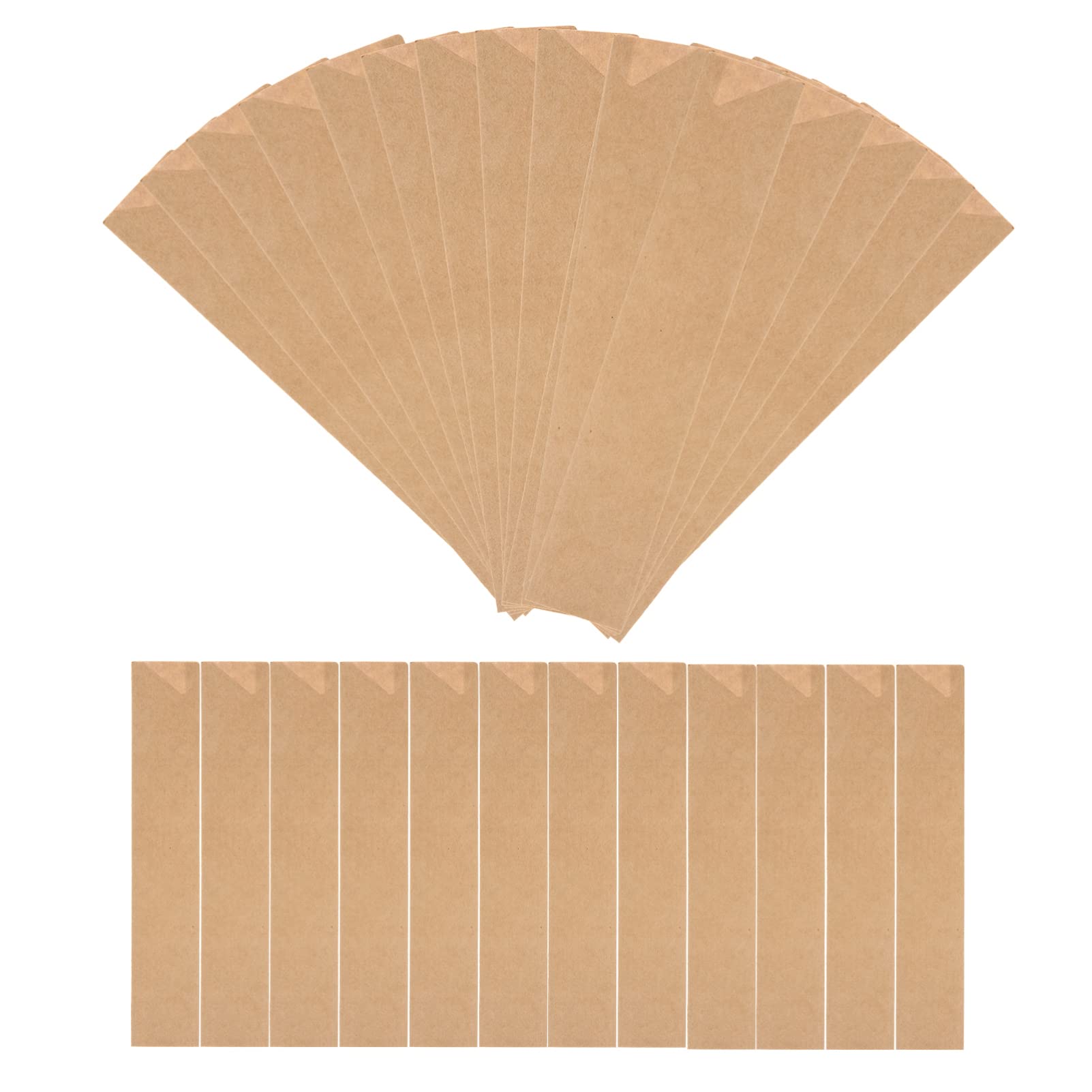 Luxshiny 600pcs Time for Pouches Portable Bag, Bags, Sleeve Disposable Sleeve, Holder Kraft Chopsticks Spoon Pocket Tableware and Restaurant Flatware Pockets Wrapping Wrapped Sleeves Paper