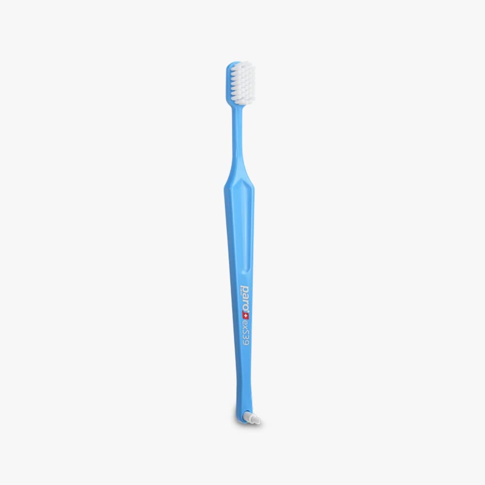 Paro Swiss Paro exS39 Extra Sensitive Toothbrush with Interspace Brush F | Dual Features | Ultra Soft Bristles | Unisex | (6 Pack), 6.0 Count