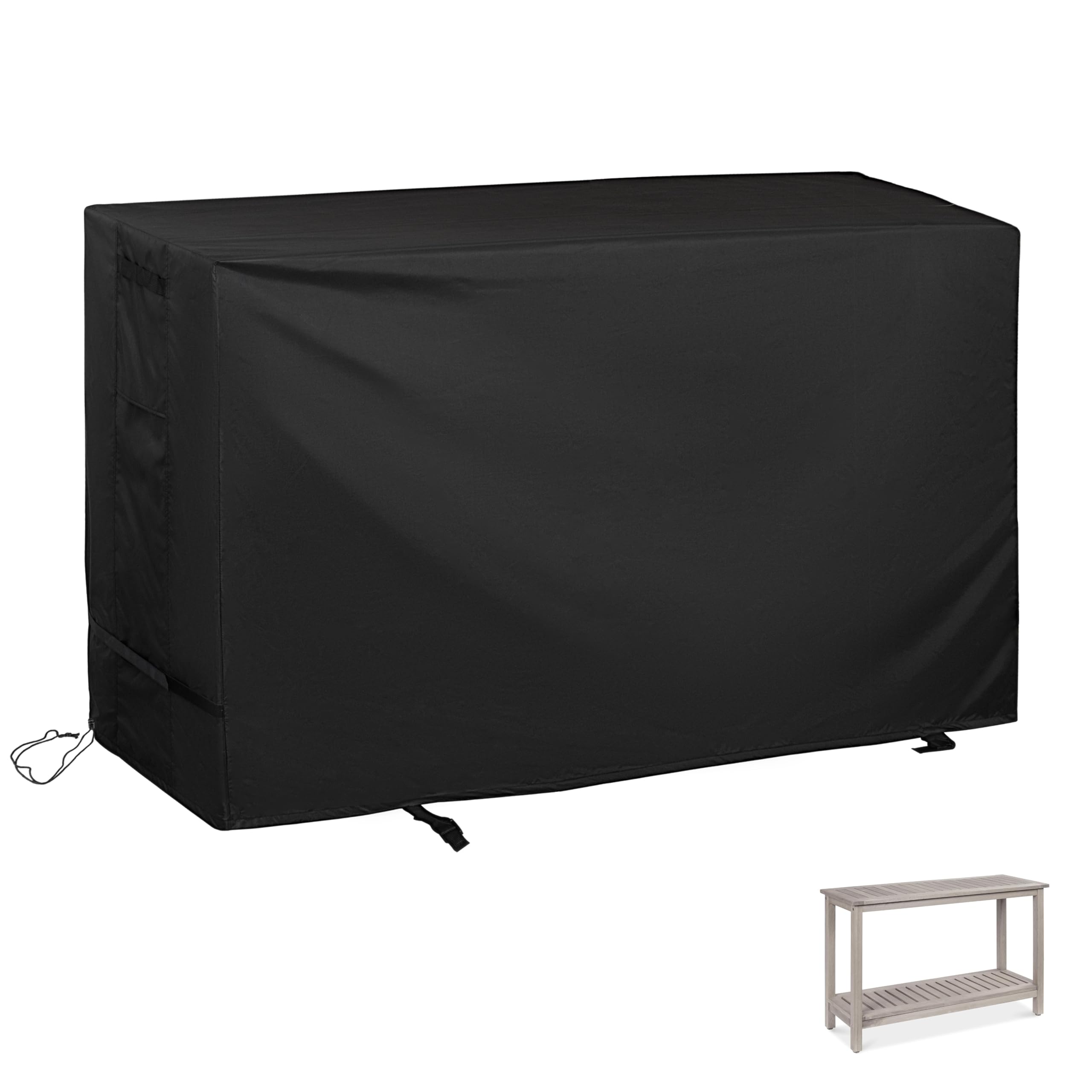 Starcrew Outdoor Console Table Cover for Best Choice Products 48in 2-Shelf Table, Outdoor Bar Table Cover for Outdoor Shelf/Outdoor Buffet Table/Outdoor Sideboard Table/Outdoor TV Table
